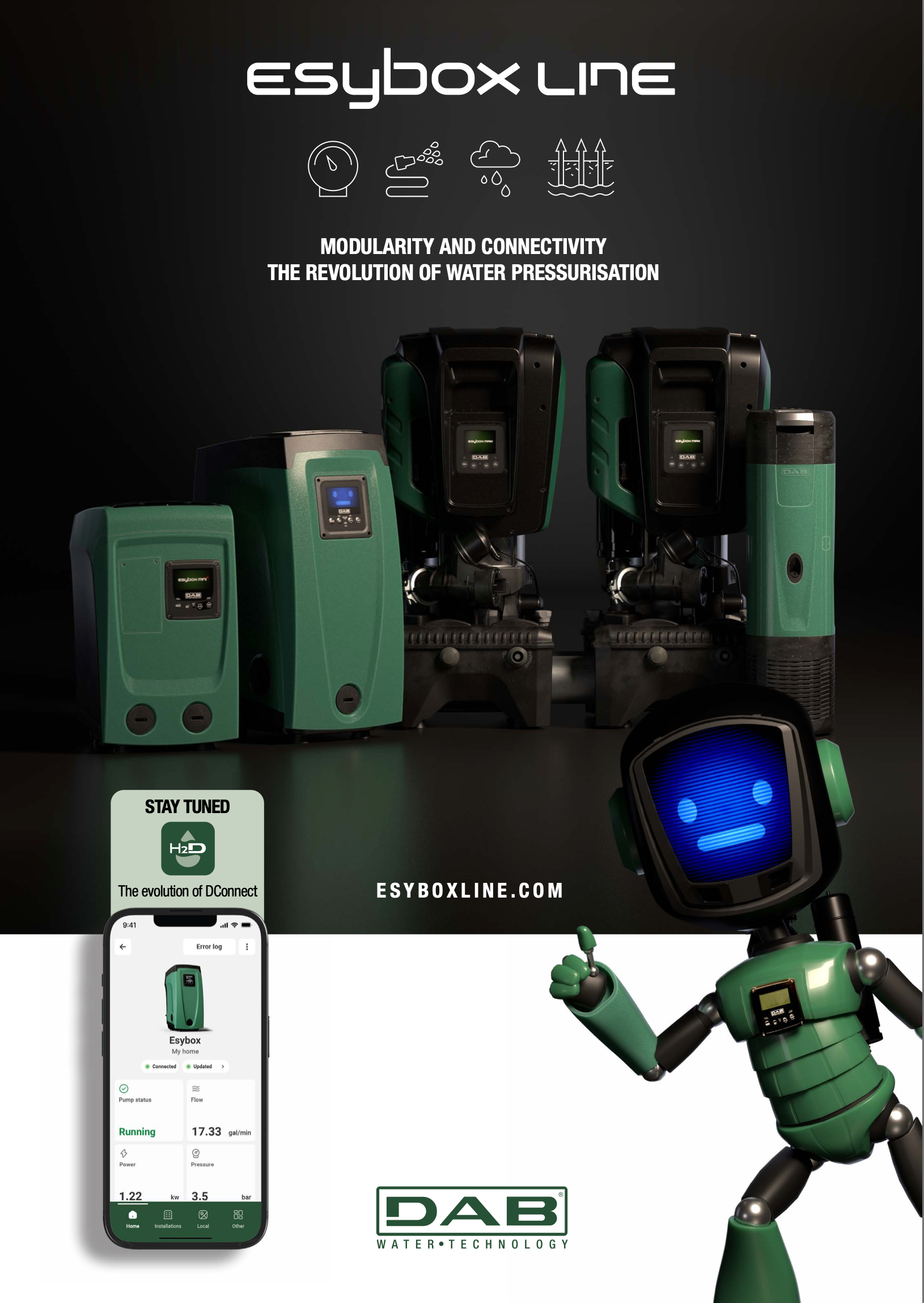 Dab ESYBOX MINI 3 - Residential Booster | 21 GPM | Dab Pumps – Purifi Water